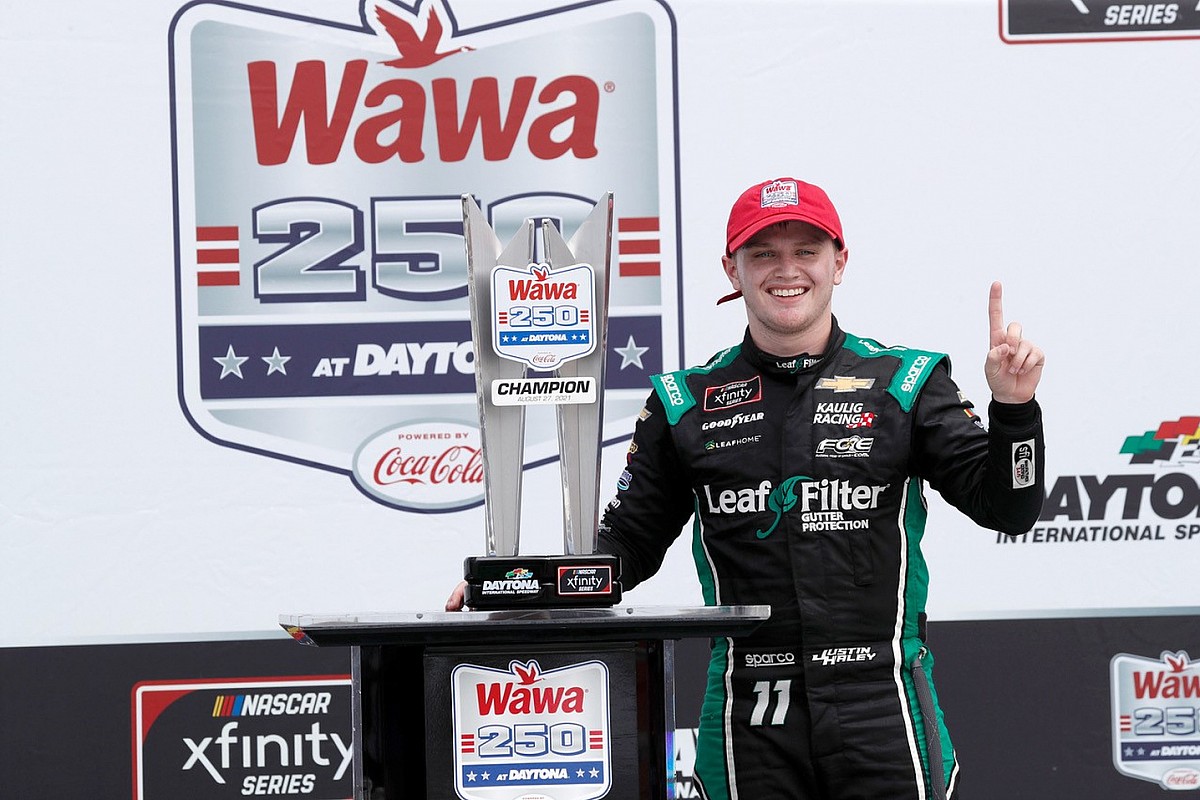 Justin Haley wins Daytona Xfinity race with dramatic pass