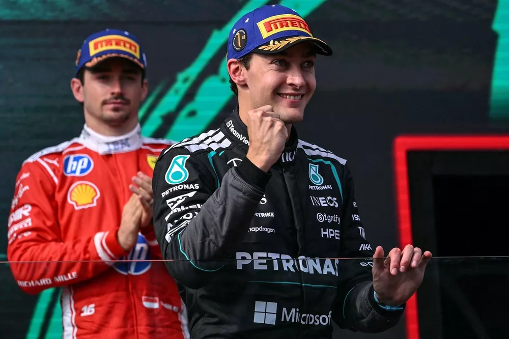 F1 Australian GP: Russell leads Mercedes 1-2, Ferrari’s strategy fails