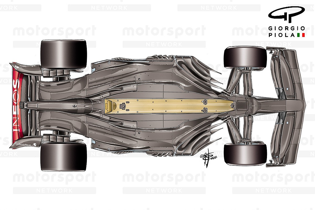 F1 | Mercedes W15: cambio più corto e abitacolo più indietro