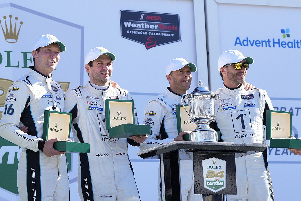 Wright elated by first Rolex 24 win, redemption for Hardwick