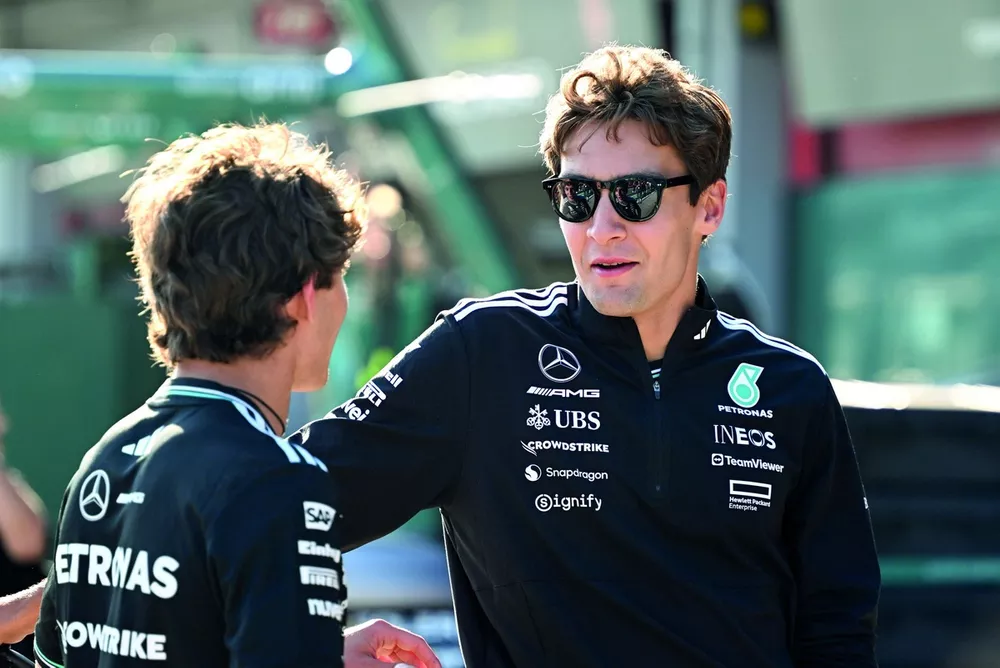 George Russell admits Max Verstappen could be on Mercedes’ radar as ...