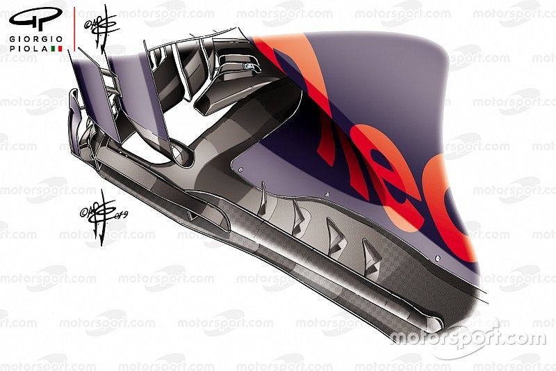 Red Bull: quattro pinne per aumentare il carico sul fondo