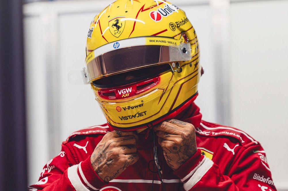 Hamilton sufre un accidente en el test de Ferrari F1 en Barcelona