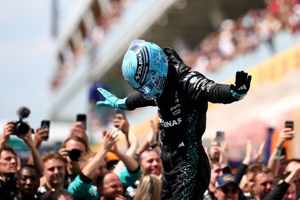 F1 Canadian GP: Russell wins under safety car as McLaren duo collide