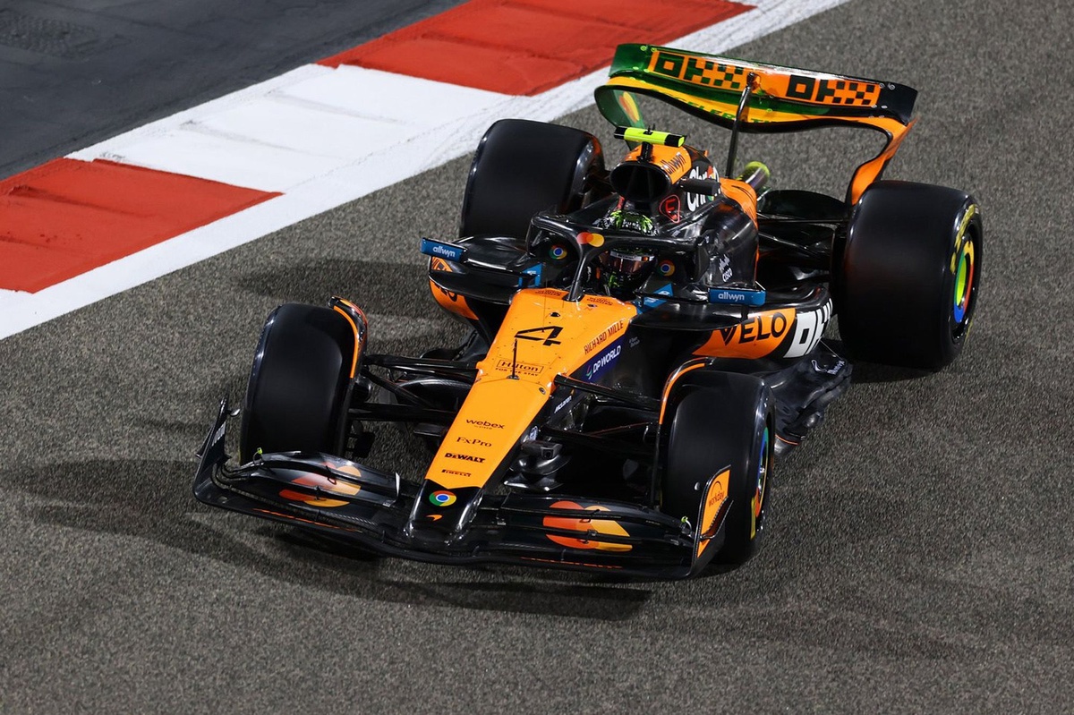 F1: Norris P1 na pré-temporada; Bortoleto 12º à frente de Hulk