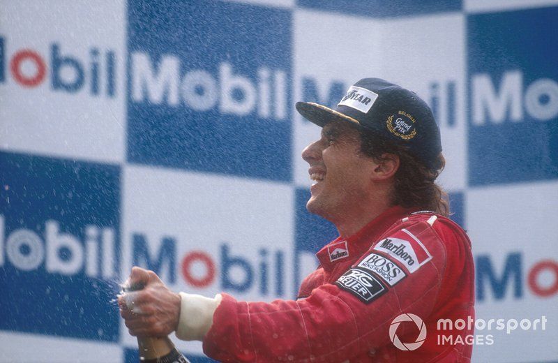 Gallery: Best of Senna's podium celebrations