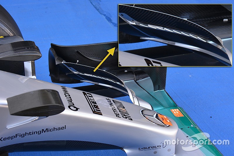 Mercedes introduces new front wing concept