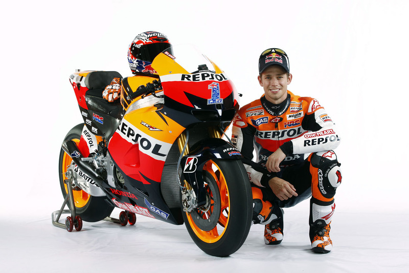 Casey Stoner, Repsol Honda Team op Repsol Honda Team presentatie ...