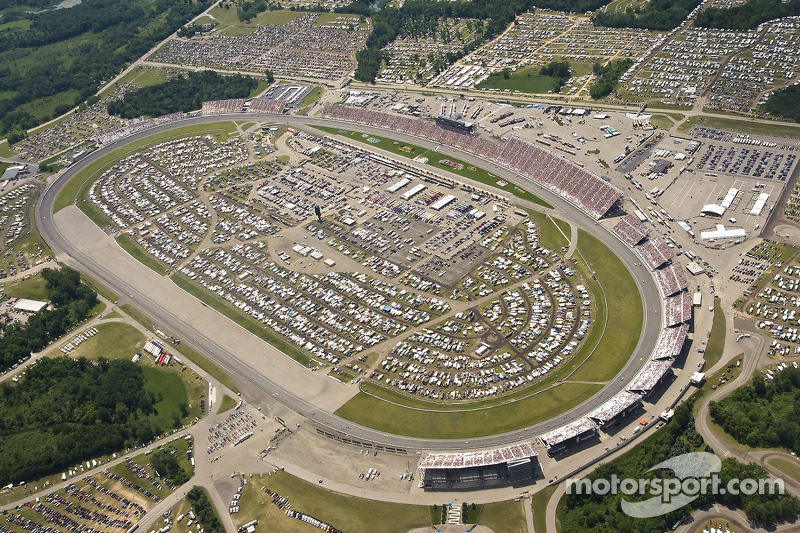 Aerial view of Michigan International Speedway at Michigan
